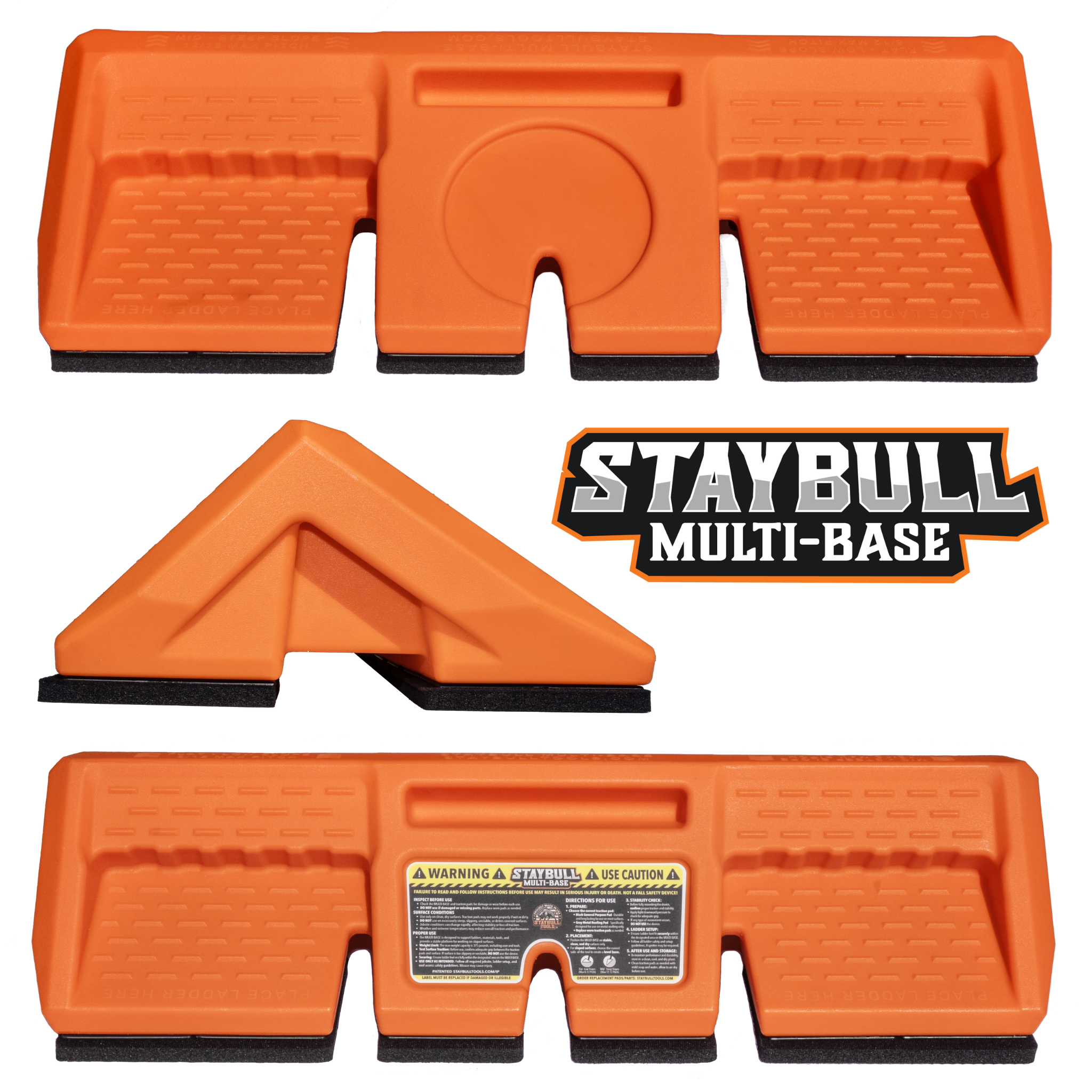 STAYBULL MULTI‑BASE™ – Anti‑Slip Ladder Base, Roof Wedge, Ladder ...
